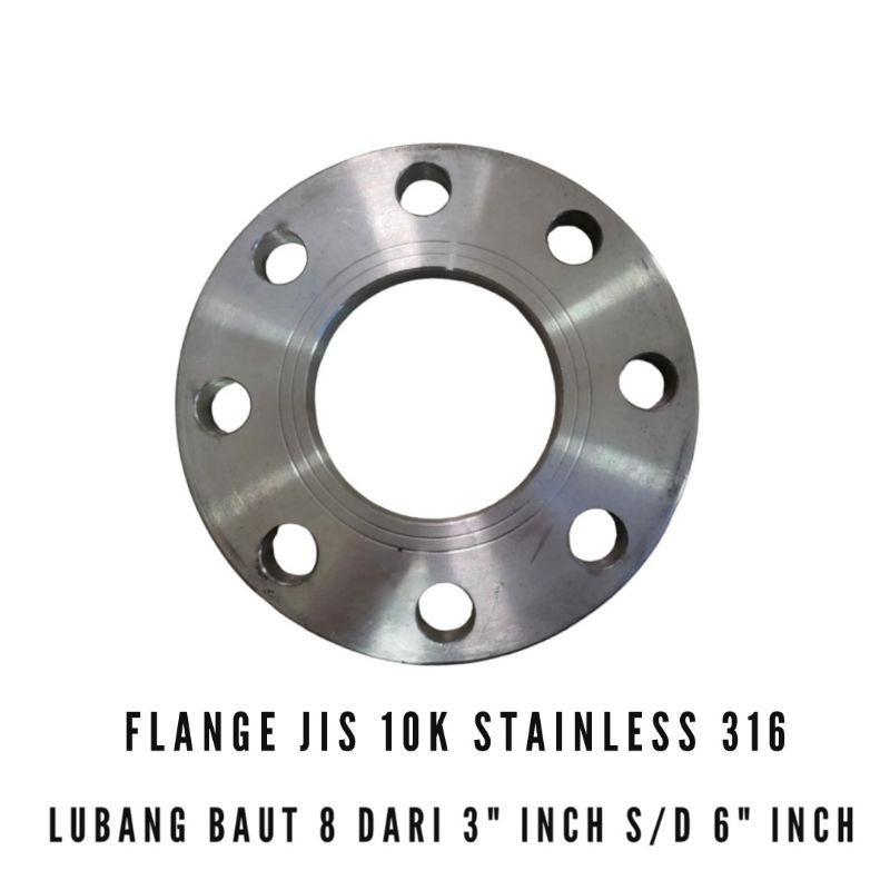 Jual Flange jis 10k 4" inch stainless 316 lubang baut 8 | Shopee Indonesia