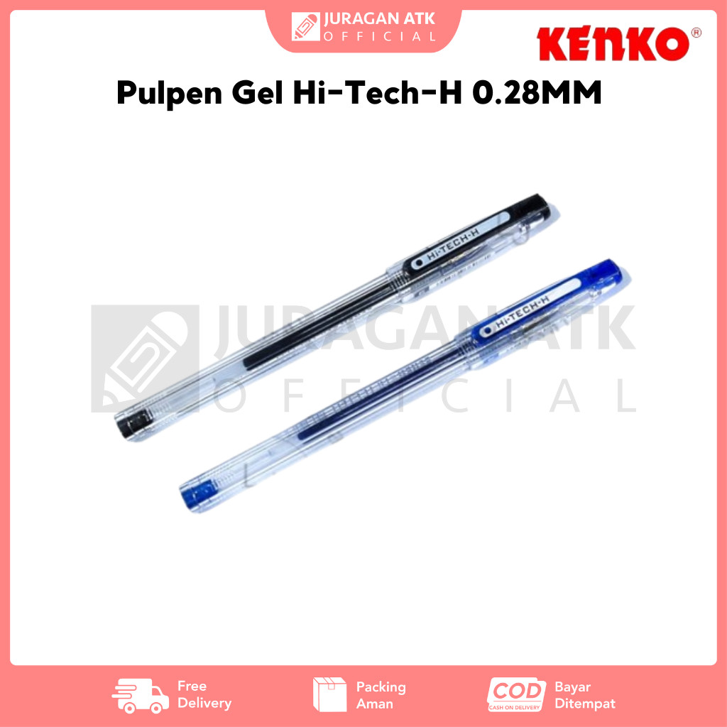 Jual Pulpen Gel Hi-Tech-H 0.28MM Hitam & Biru Kenko ( 1PCS ) | Shopee ...