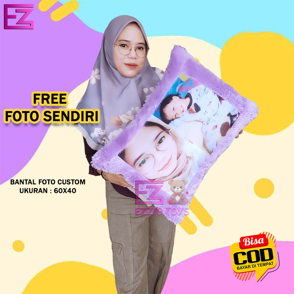 Jual Bantal foto ukuran 40x60 cm custom foto sendiri Cowok Cewek Beraneka warna | Shopee Indonesia
