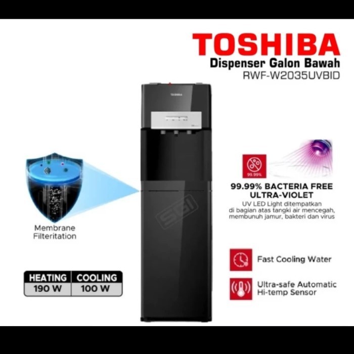 Jual TOSHIBA Dispenser UV Galon Bawah RWF-2035UVBID Bottom Load RWF 2035 UV | Shopee Indonesia