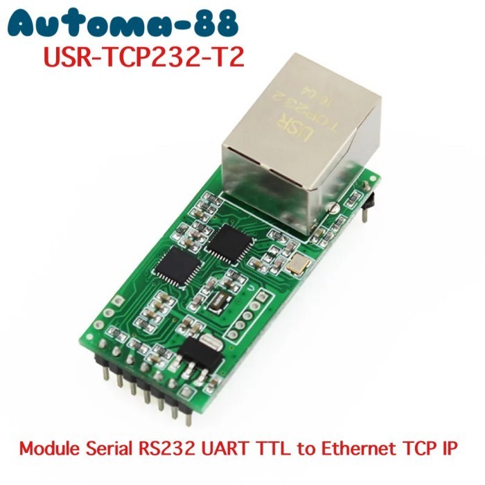 Jual Module Serial Rs232 Uart Ttl To Ethernet Tcp Ip Rj45 Usr Tcp232 T2