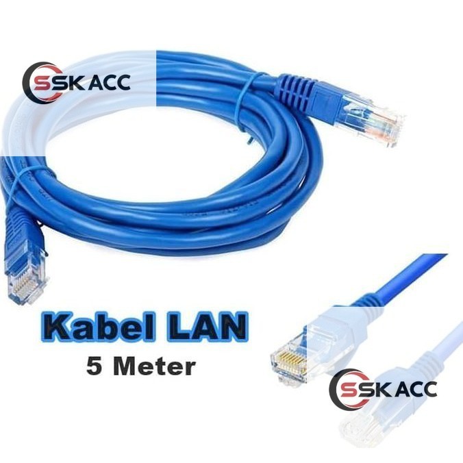 Jual Kabel LAN Internet Utp Cat5 5M / Kabel Jaringan Cat 5 5 Meter SSKACC-KOMPUTER | Shopee ...