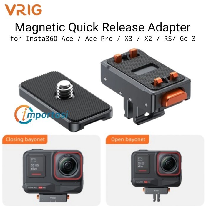 Jual VRIG Magnetic Quick Release Adapter for Insta360 Ace Pro 2 / X4 X3 ...