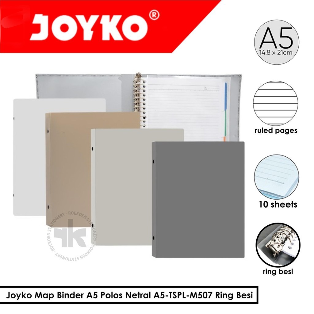 Jual Joyko Map Binder A5 Polos Netral A5-TSPL-M507 Ring Besi | Shopee ...
