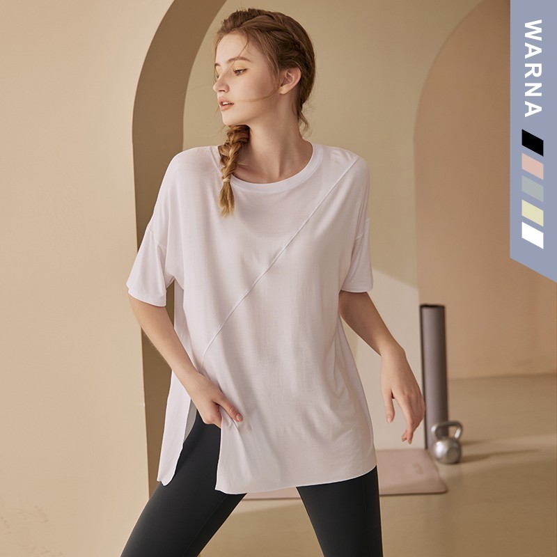 Jual YOUMI Baju Atasan Olahraga Wanita Lengan Pendek Kaos Oversize T-Shirt Yoga YM103 | Shopee ...