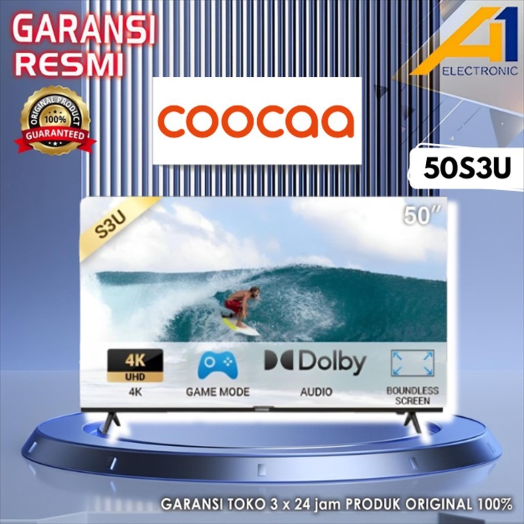 Jual LED TV COOCAA 50S3U , Smart TV 50 inch 4K UHD Dolby Audio | Shopee ...