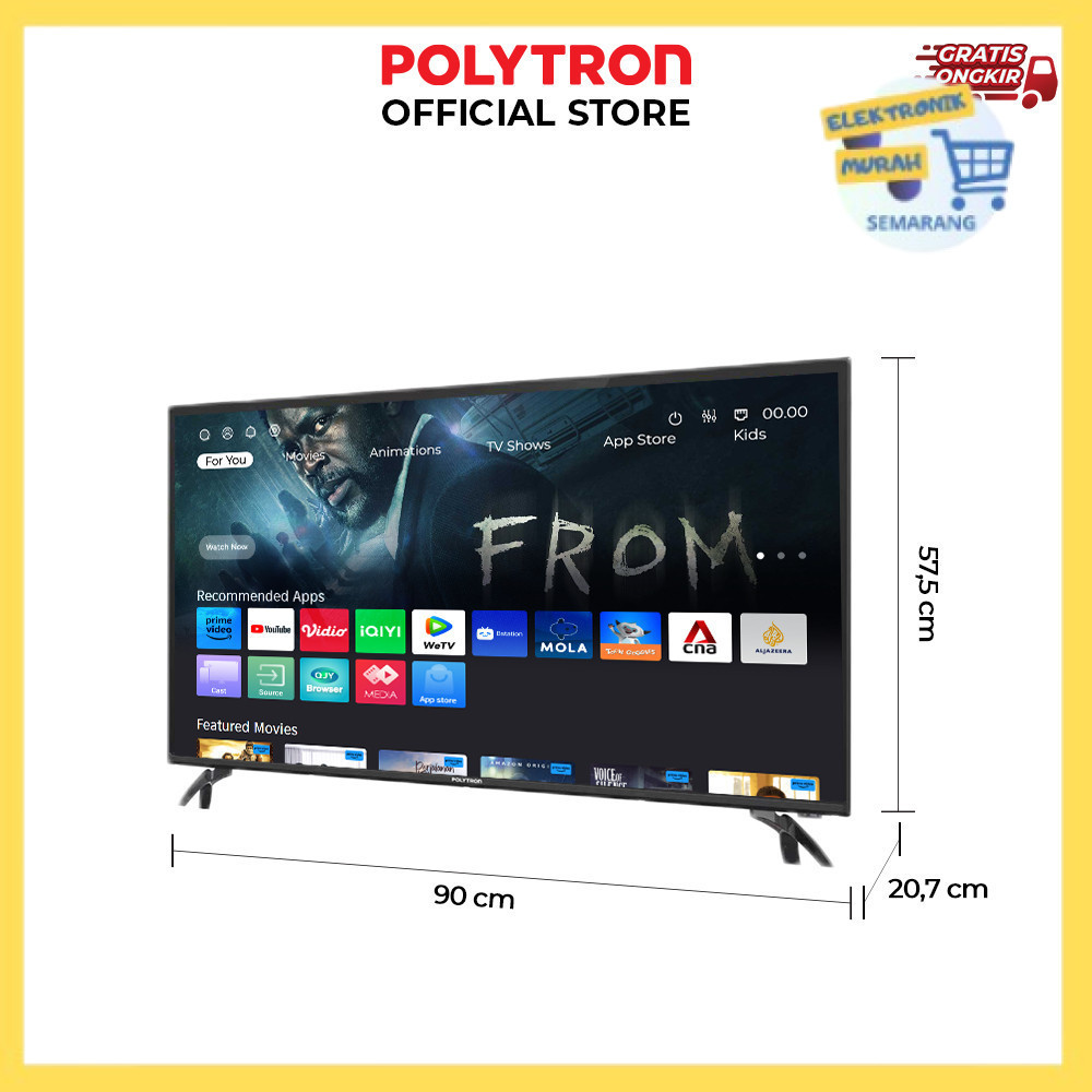 Jual Polytron 40 Inch Smart TV Full HD Dolby Audio YouTube Prime ...