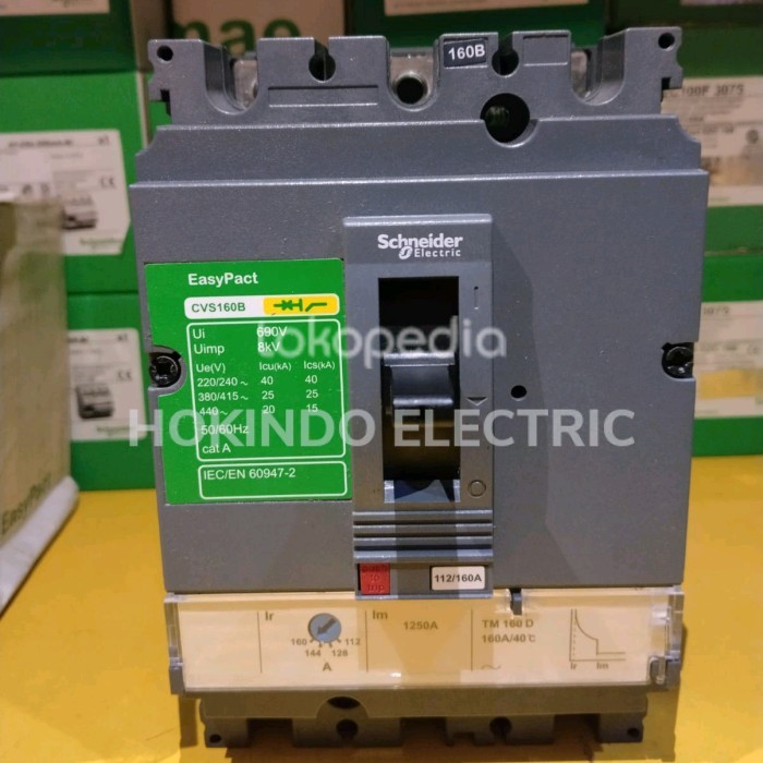 Jual MCCB SCHNEIDER CVS160B 3P 160A 25KA LV516303 TM160D ORIGINAL ...