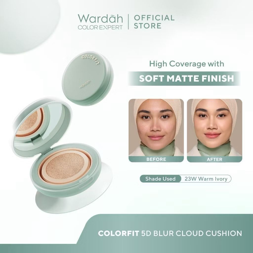 Jual Wardah Colorfit 5D Blur Cloud Cushion Matte Finish Tahan Lama 18 ...