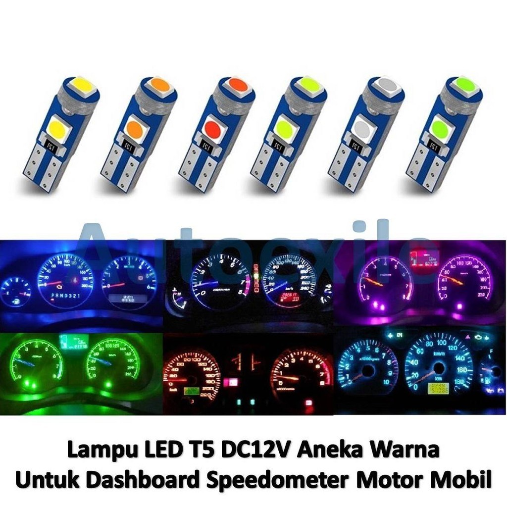 Jual Lampu LED T5 3Titik Panel Dashboard Speedometer Wedge Instrumen ...