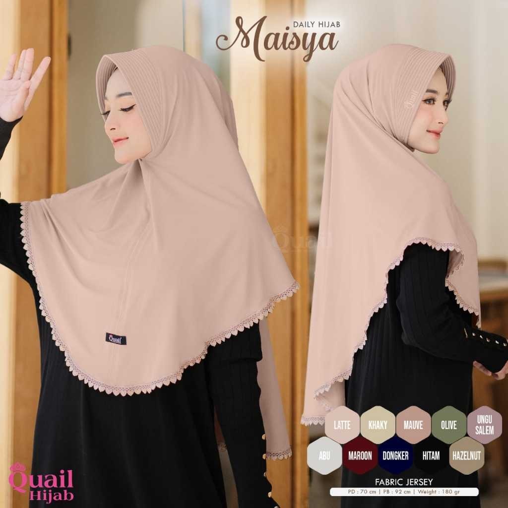 Jual Maisya Daily Hijab Original Quail Jilbab Wanita Fabric Jersey EM ...