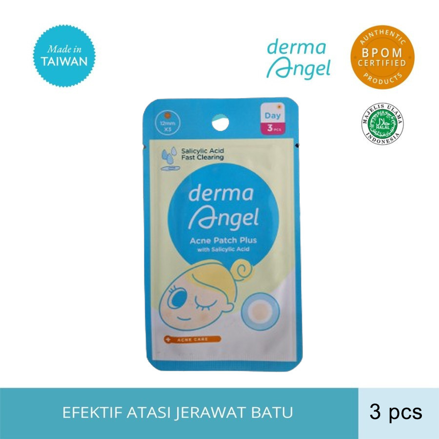 Jual Derma Angel Acne Patch Plus with Salicylic Acid Day - Isi 3 Patch ...