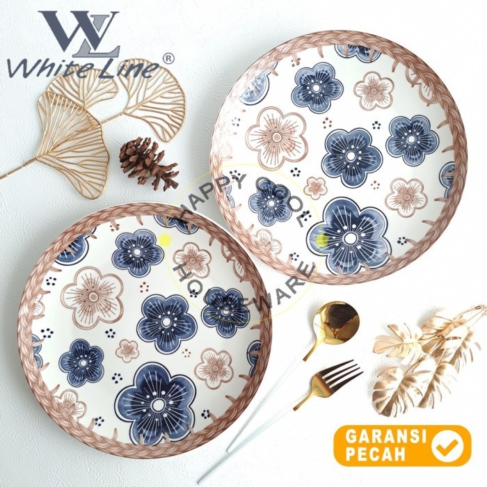 Jual WHITE LINE 1pcs LOUIS Moon Shape Plate 10,5in Piring Buah Ceper ...