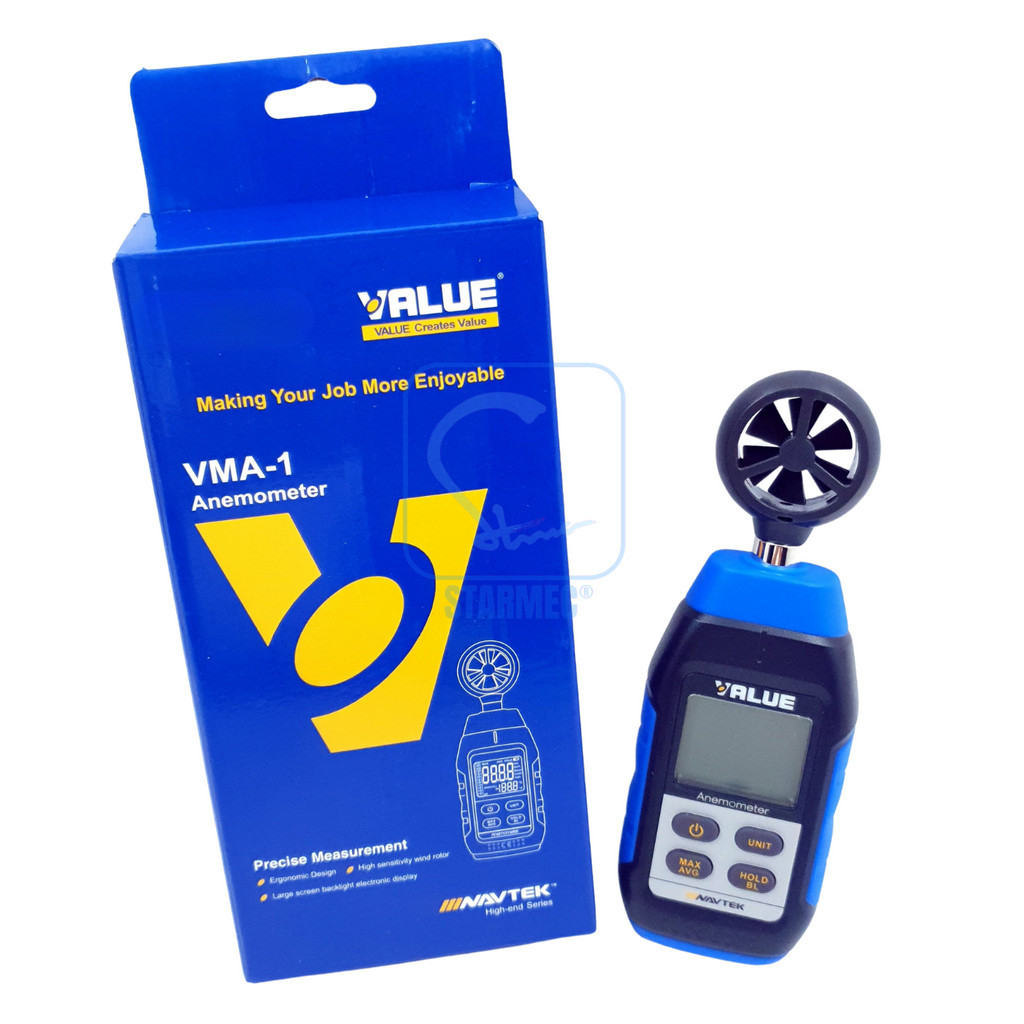 Jual Anemometer Air Flow Value VMA-1 Alat Ukur Kecepatan Angin Value ...