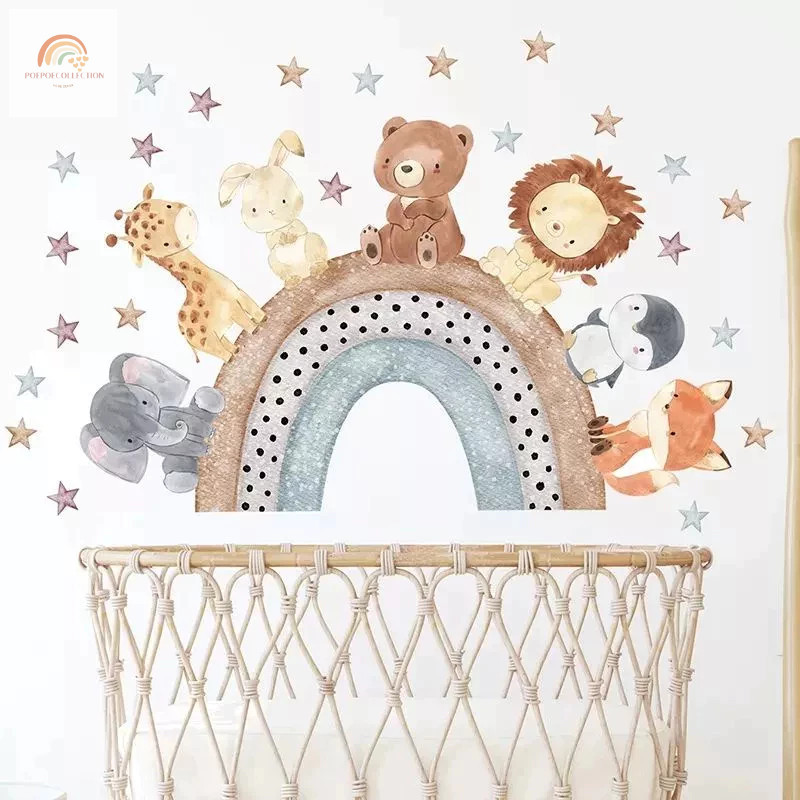 Jual Wall stiker Dinding Premium Binatang watercolor Animal Rainbow ...