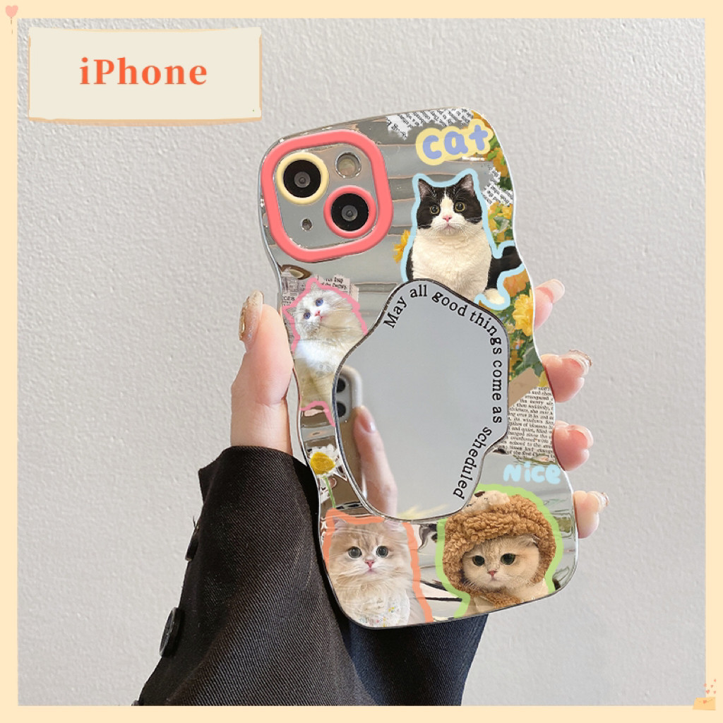 Jual 【Kaca Mirror Case】Anak kucing Cat Casing hp iPhone 7 8 Plus 11 12 ...