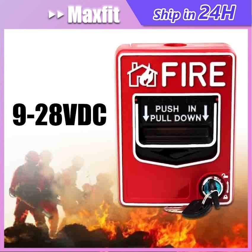 Jual RED break glass fire alarm Manual Tanda Kebakaran call point ...
