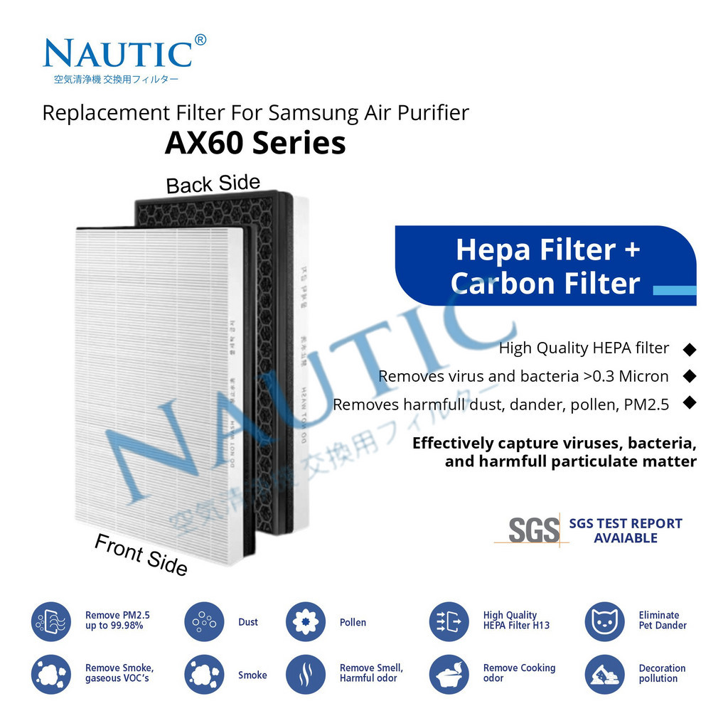 Jual HEPA Filter untuk Air Purifier Samsung AX60 / AX60R5080WD AX5000 ...