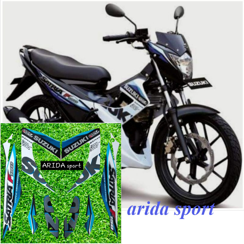 Jual striping stiker Suzuki Satria fu f 150 putih biru tahun 2015 2016 ...