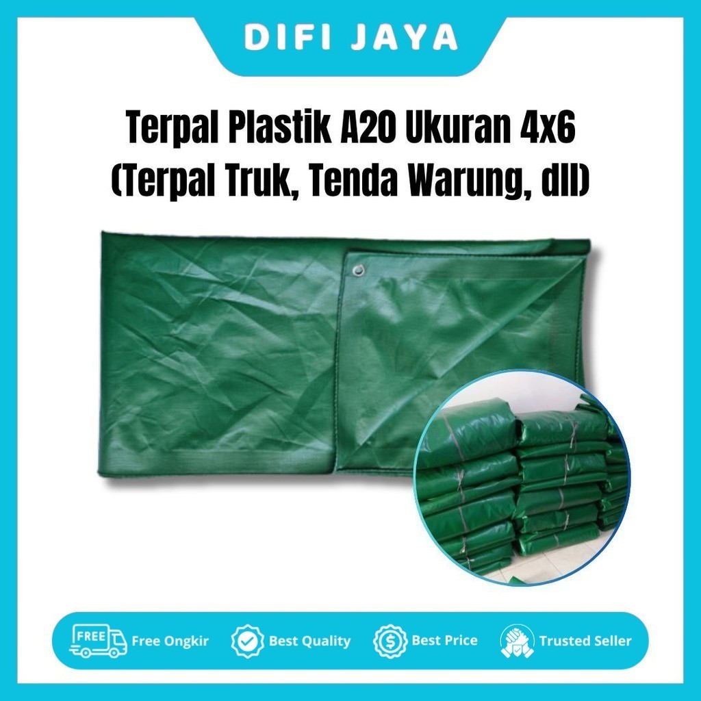 Jual Terpal Plastik A20 Ukuran 4x6 (Terpal Truk, Tenda Warung, Alas Cor ...