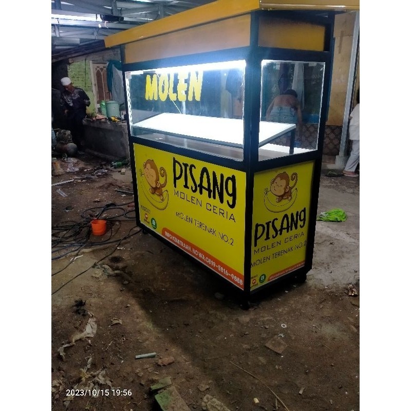 Jual gerobak gorengan / gerobak jualan 150x60x180cm | Shopee Indonesia
