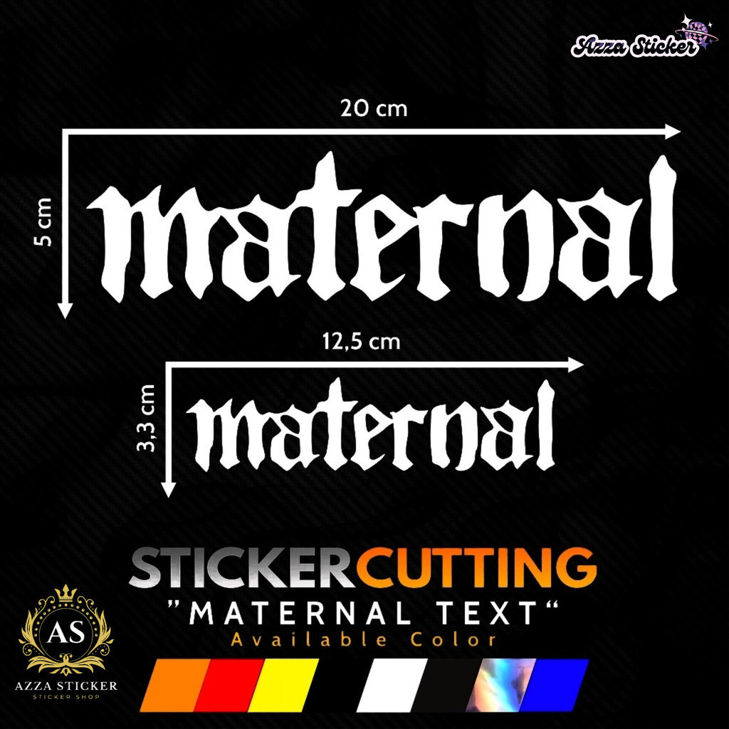 Jual STIKER TULISAN MATERNAL DISASTER TEXT STICKER CUTTING VIRAL ...