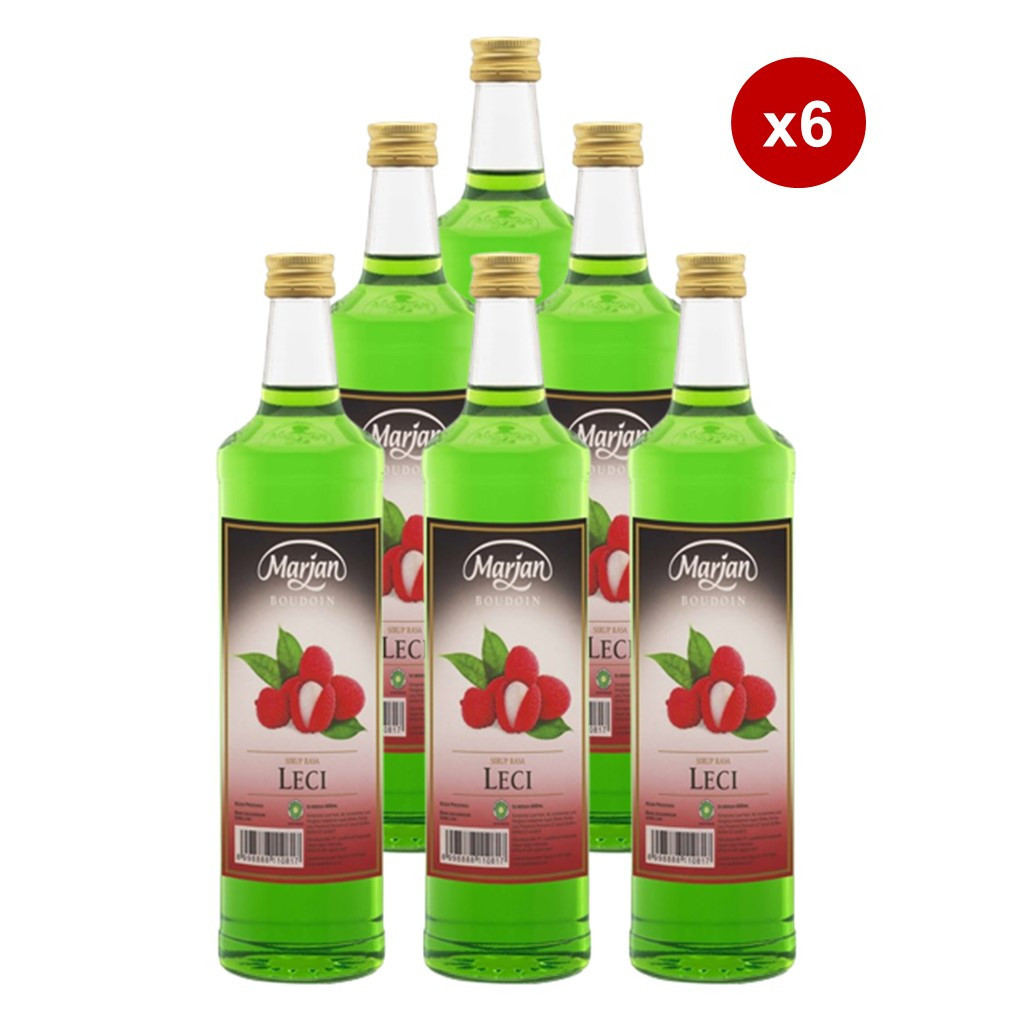 Jual Marjan Boudoin Syrup Lychee 460ml x6 | Shopee Indonesia