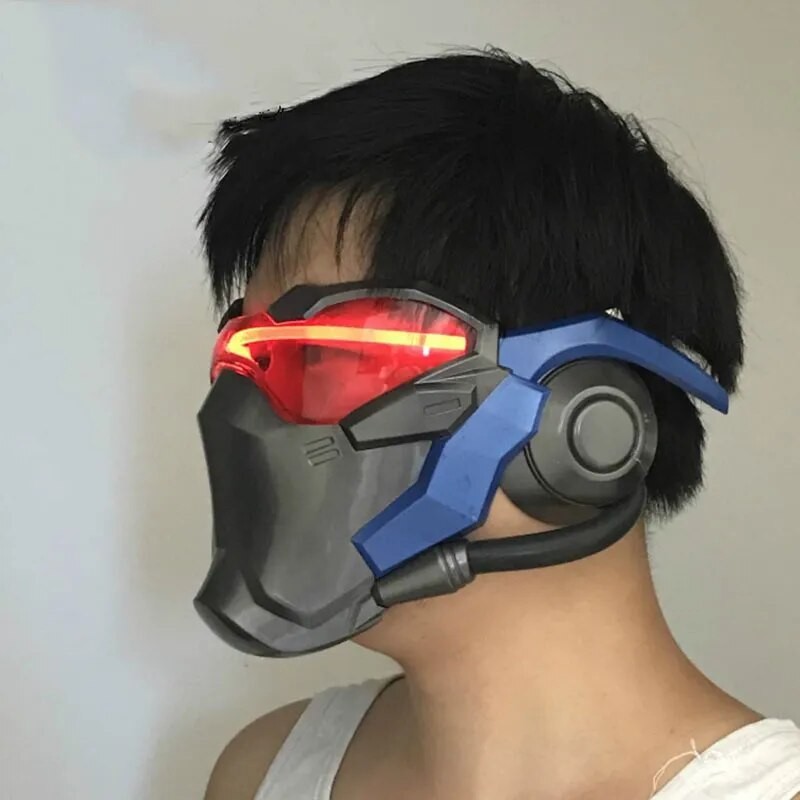 Jual Overwatch Soldier 76 Masks With LED Luminous Cosplay Soldier76 ...