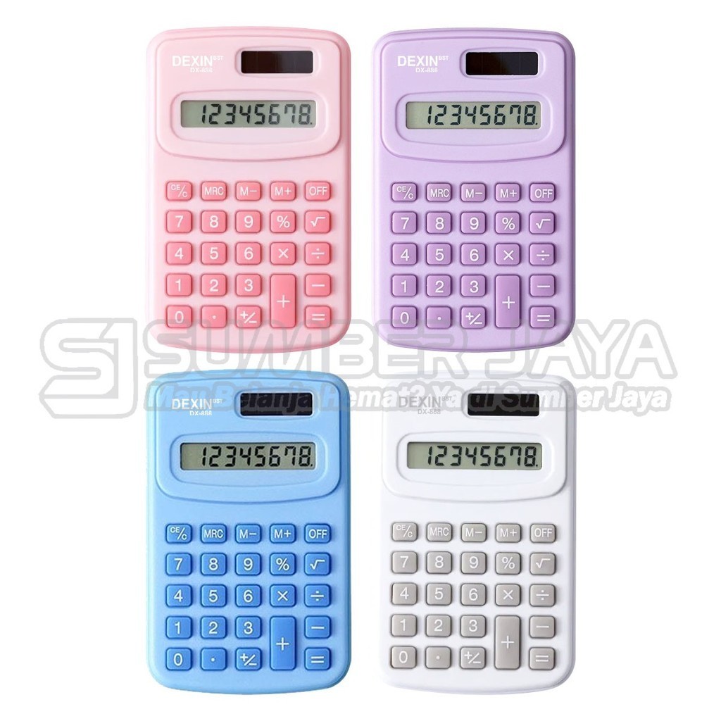 Jual Calculator Kalkulator Dexin DX-888 Mini Saku Pocket Kecil Warna ...