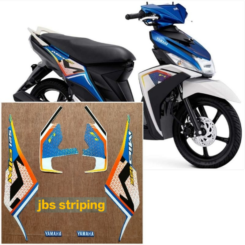 Jual Stiker mio m3 Striping Yamaha Mio M3 125 FI biru tahun 2020 2021 ...