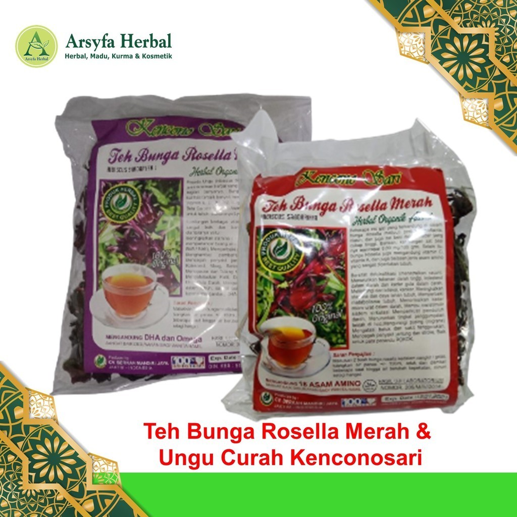 Jual Teh Bunga Rosella Merah Teh Bunga Resella Ungu Curah kencono Sari ...