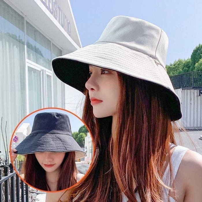 Jual VJ Topi Bunga Daisy Bisa Dipakai Dua Warna Depan Belakang T2 F11 ...