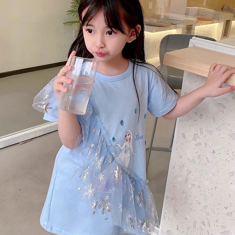 Jual HOLAHOO.BABY 1-9 Tahun Dress Anak Frozen 2025 Baju Kaos Import ...
