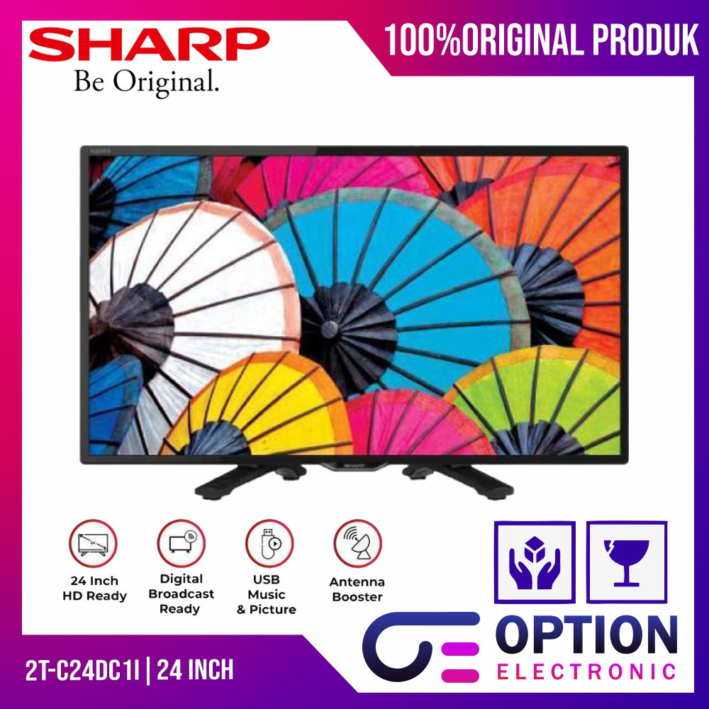 Jual SHARP 2T-C24DC1I / 24DC1 / 24DC DIGITAL LED TV AQUOS HD-READY 24 INCH - GARANSI RESMI ...