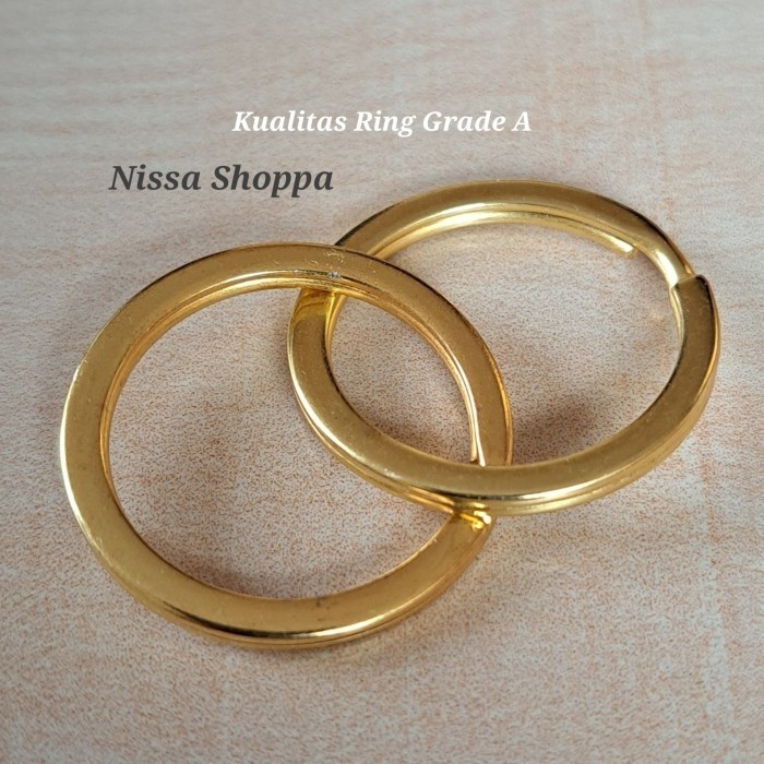 Jual Ring gepeng tanpa rantai diameter 3cm ring accesories gantungan ...