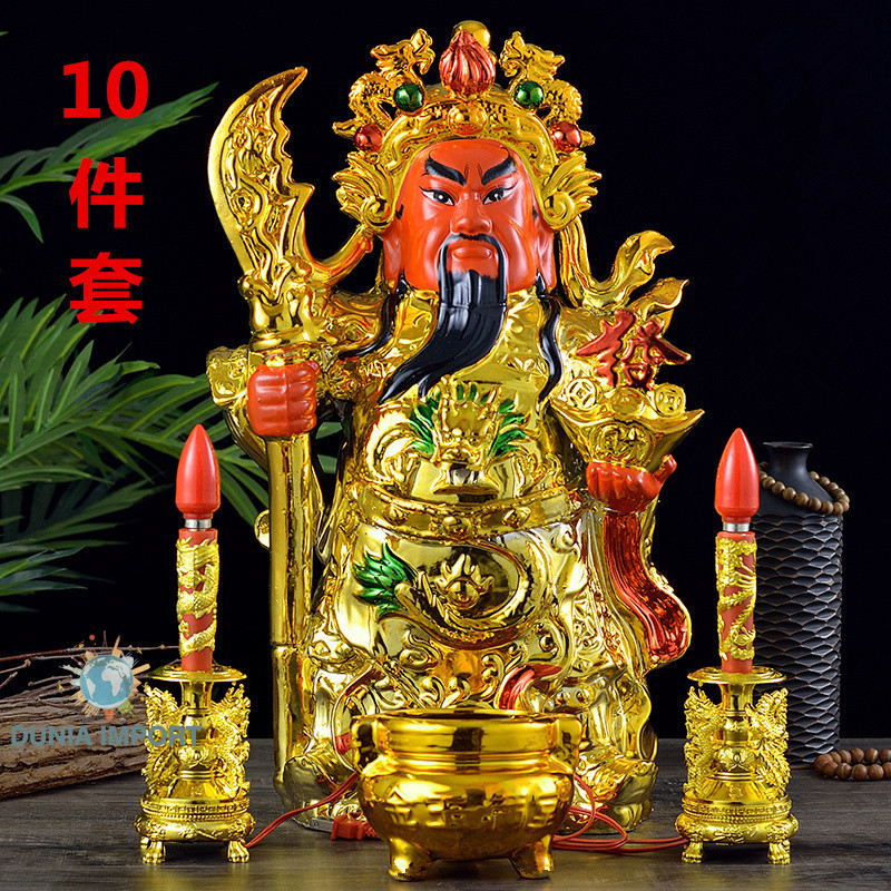 Jual Patung Dewa KuanKong Emas Keramik Guan Guanyu Seni Bela Diri Kelas ...