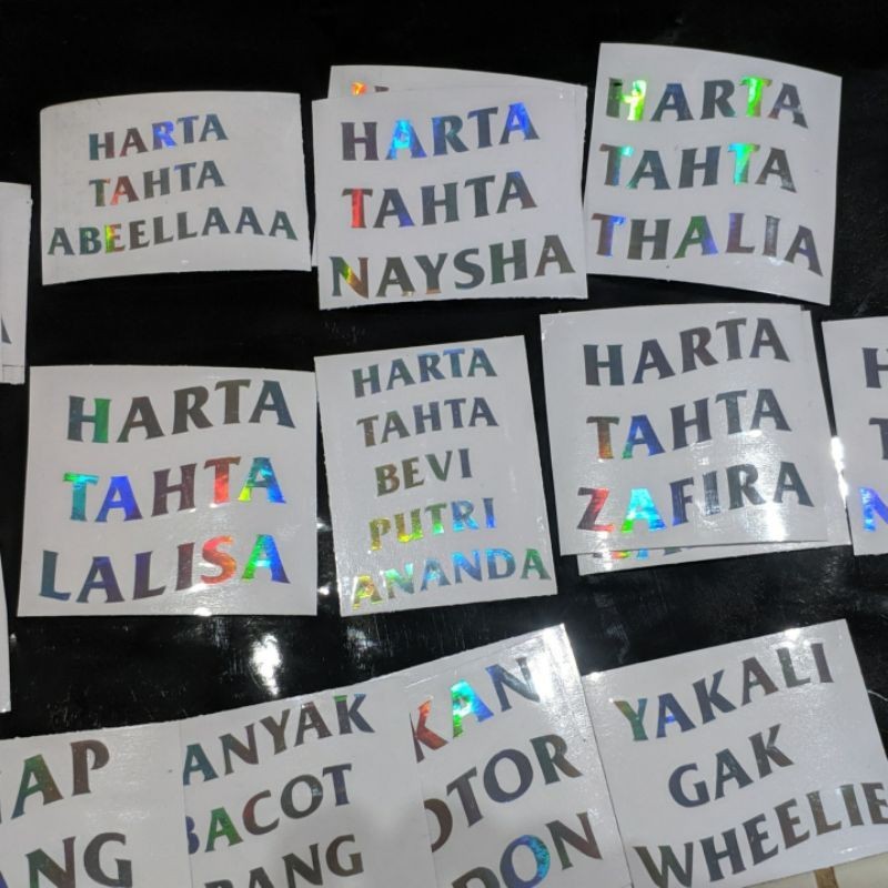 Jual CUSTOM STIKER CUTTING HARTA TAHTA STICKER ASSC BISA CUSTOM KATA ...