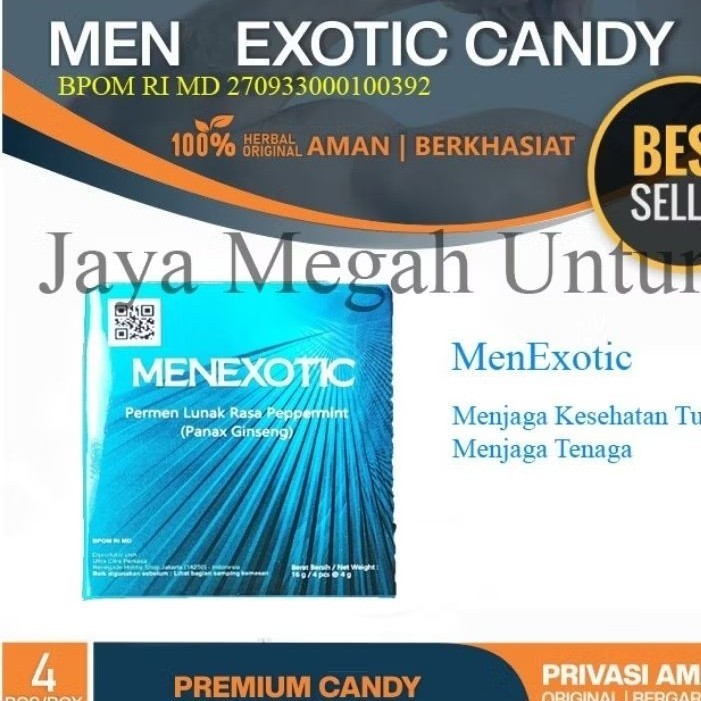 Jual MenExotic Candy isi 4 Pcs / 25 Pcs - Men Exotic Permen Gingseng ...