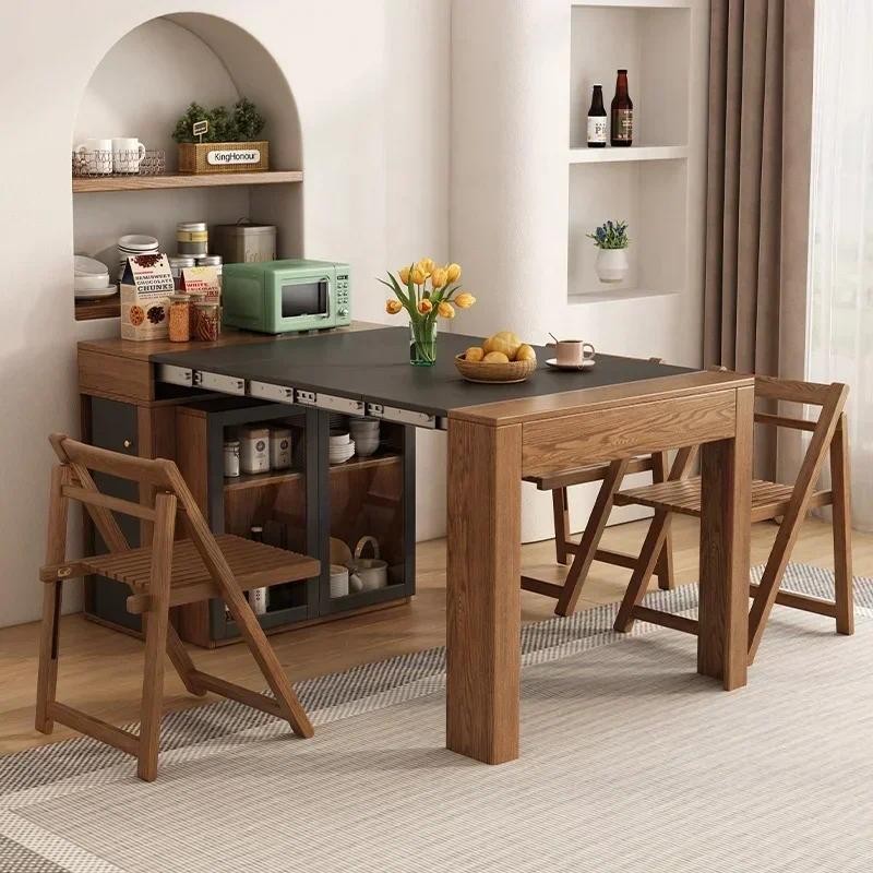 Jual Modern Dinning Tables Multi-functional Extendable Tables Folding ...
