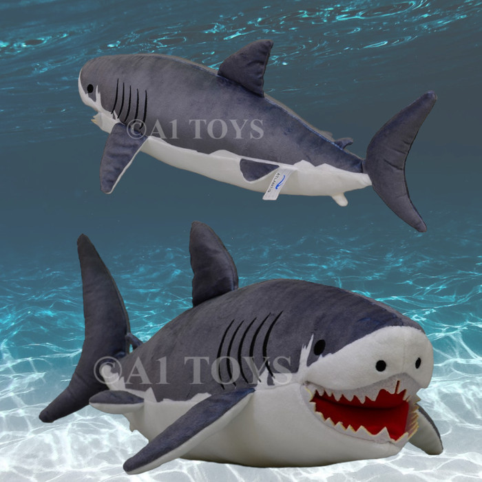 Jual [New Collection Kids] Boneka Plush Toy Ikan Hiu Putih Great White ...