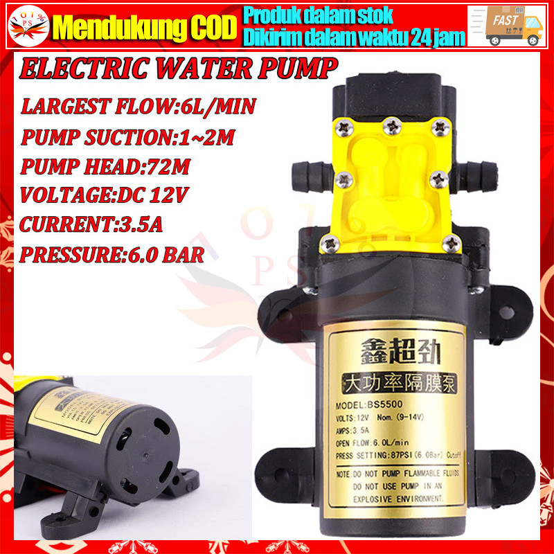 Jual Original Pompa DC 12 Volt Bertekanan Tinggi 6LPM 87PSI Max 60W ...