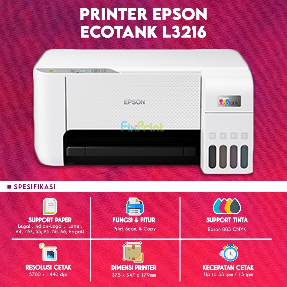 Jual HOT PROMO !! EcoTank L3210 / L3211 All-in-One Ink Tank Printer Pengganti L3110Print Scan ...