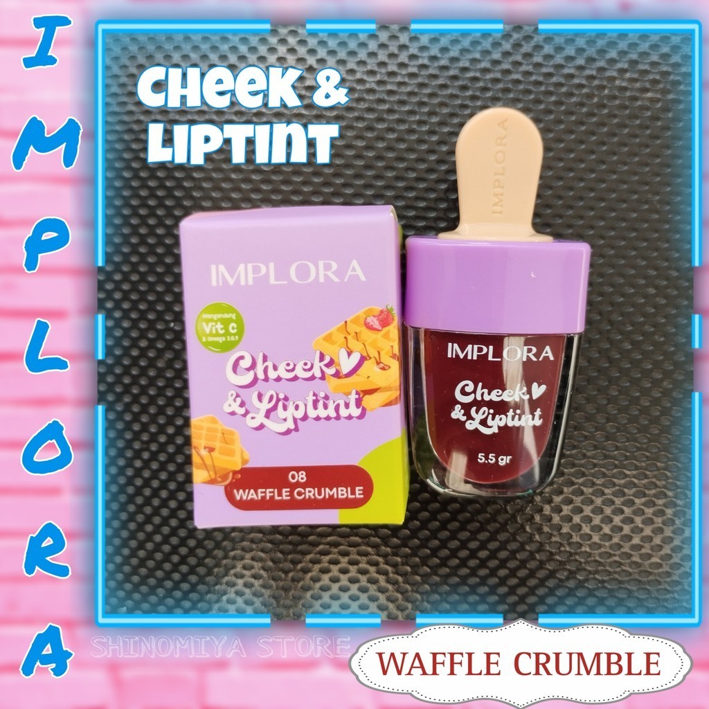 Jual [WAFFLE CRUMBLE] IMPLORA LIPTINT BIBIR DAN PIPI / CHEEK AND LIP ...