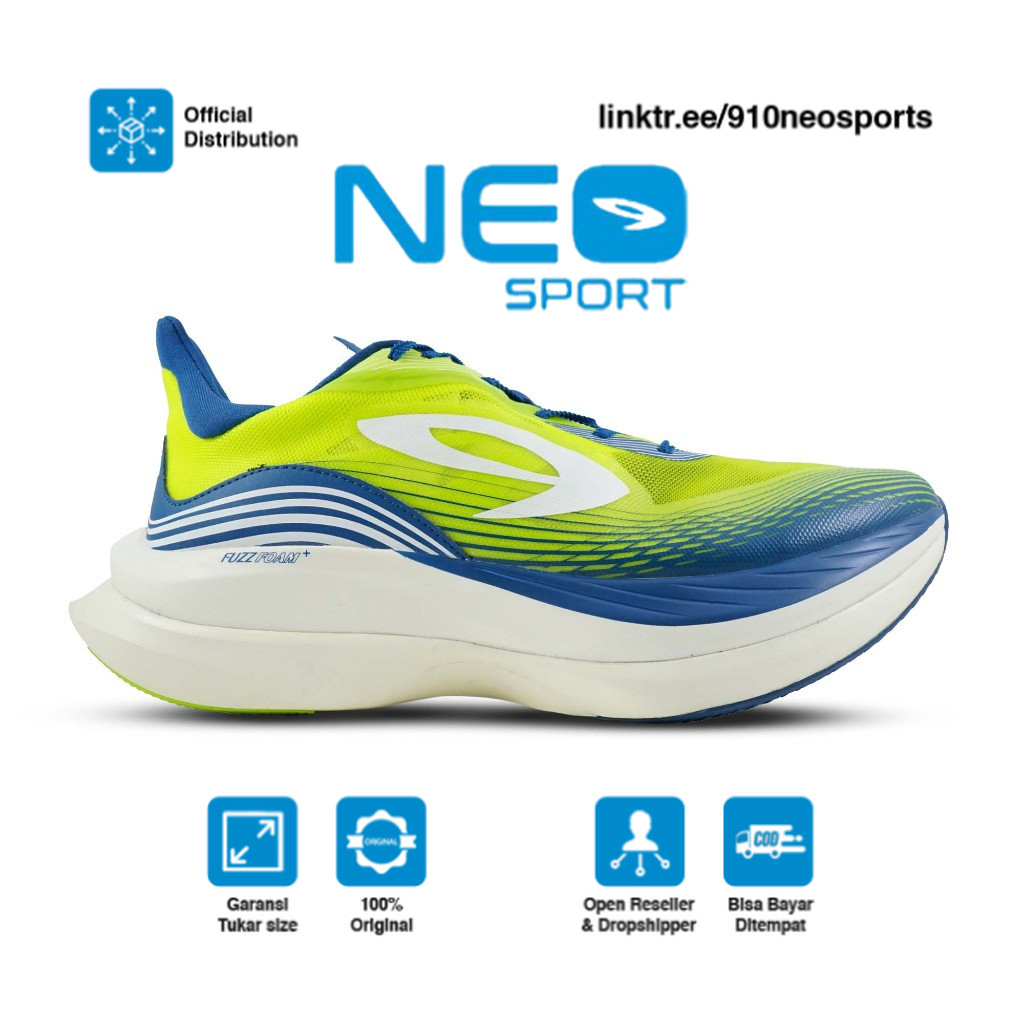 Jual 910 Sepatu Lari HAZE PRO - Hijau-Neon/Putih-Gading/Hijau-Teal ...