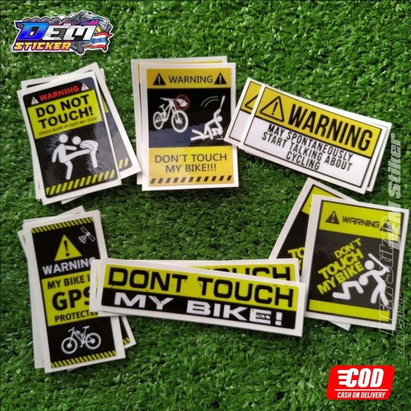 Jual Stiker Dont touch my bike sticker / no brakes / Bicycle sticker ...