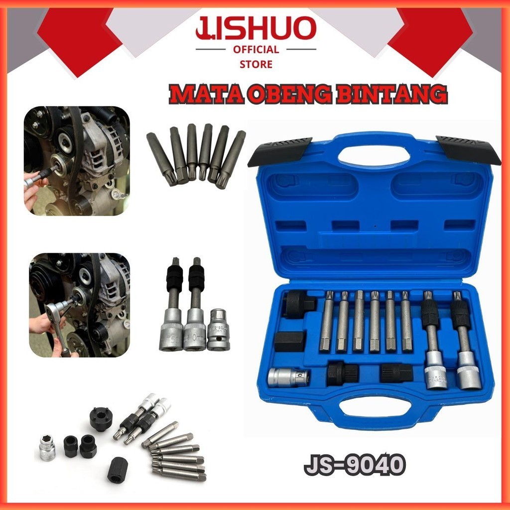 Jual JISHUO 13 Buah Generator Sabuk Katrol Pembongkaran dan Alat Kunci ...