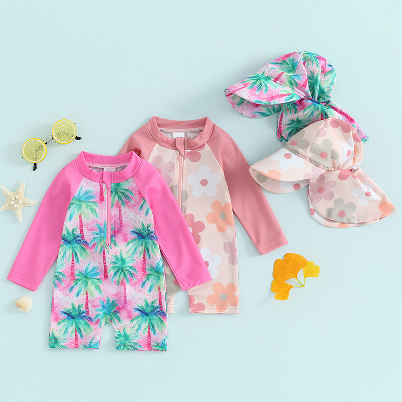 Jual Pakaian Renang Pantai Anak Perempuan Balita Pakaian Mandi Zip Up ...