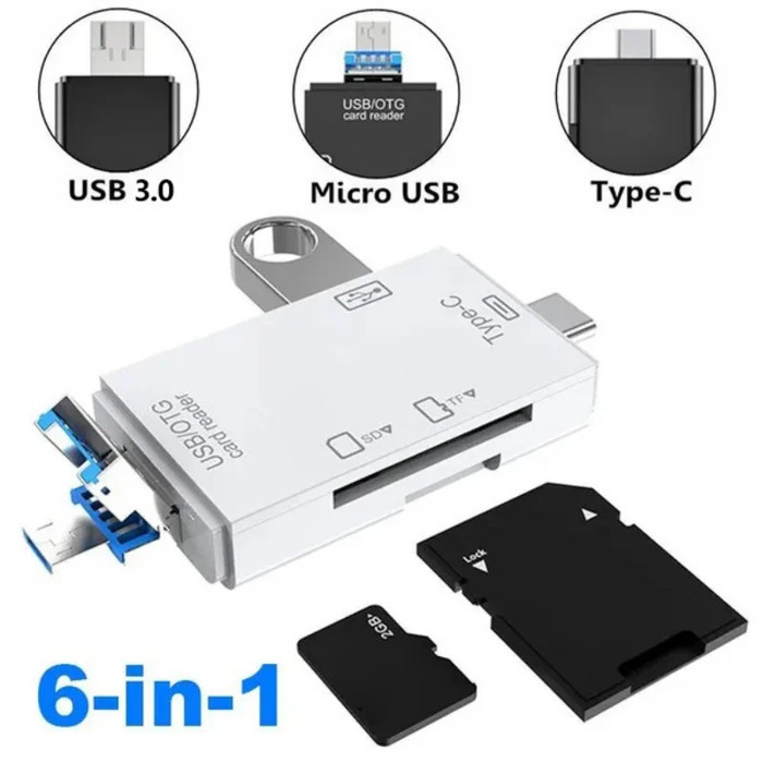 Jual OTG Card Reader USB 3.0 Type C Micro USB Memory Card Micro SD ...