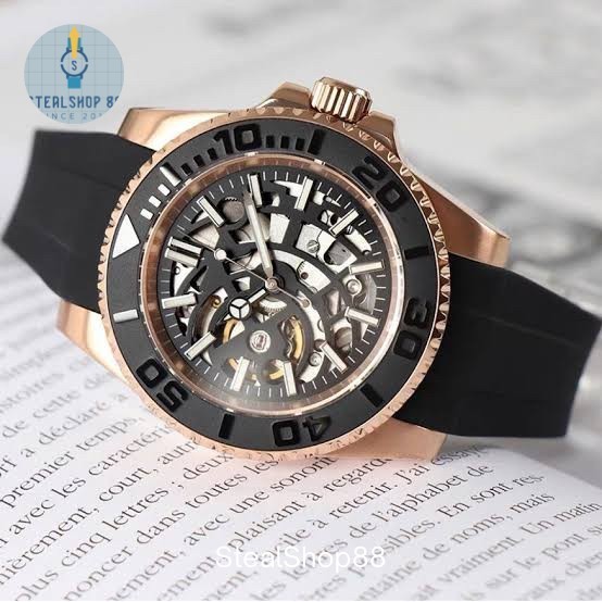Jual Seiko Mod Indonesia Yacht Master Gold Skeleton NH70 | Shopee Indonesia
