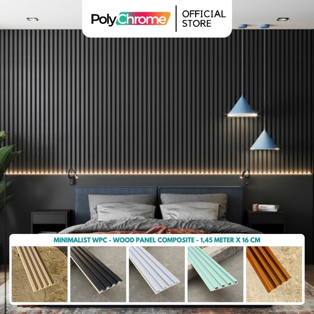 Jual [10 Motif] Wood Panel Composite WPC 1,45 meter Recover Kayu Coklat ...